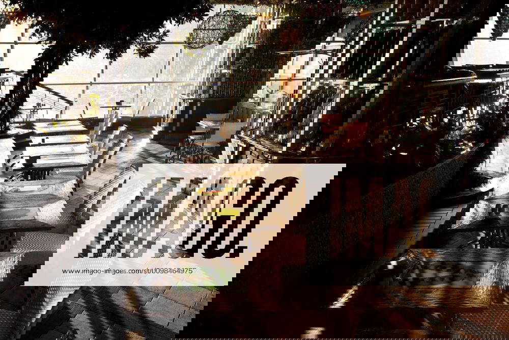 Interior of the cafe Morning coffee shop without