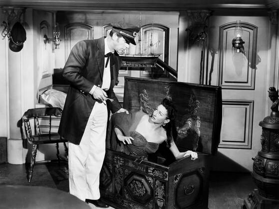 FAIR WIND TO JAVA, from left, Fred MacMurray, Vera Ralston