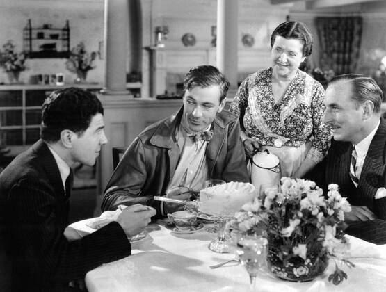 MR. DEEDS GOES TO TOWN, from left: Lionel Stander, Jean Arthur, 1936 ...