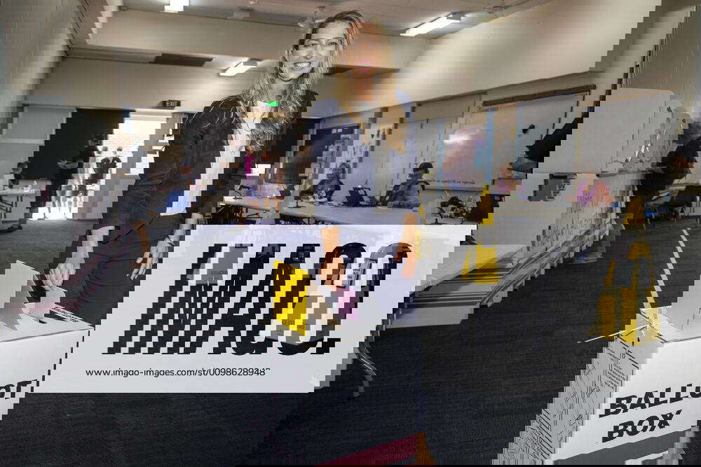 QLD STATE BY-ELECTIONS, LNP candidate Laura Gerber is seen voting in ...