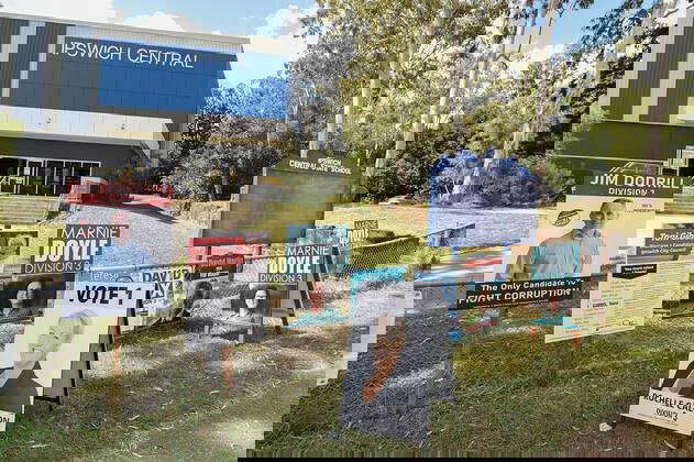 QLD STATE BY-ELECTIONS, Corflutes for candidates running for election ...