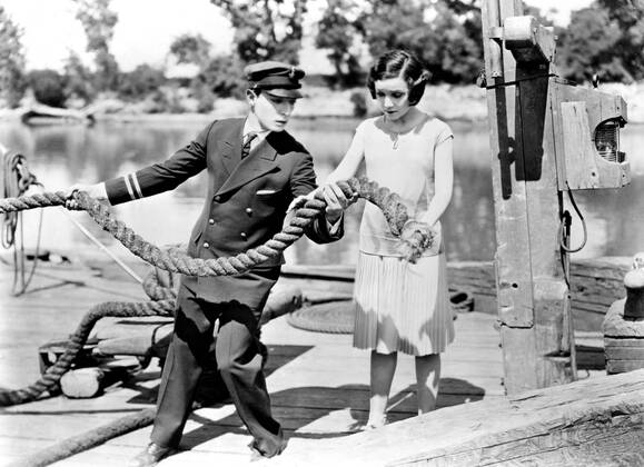 STEAMBOAT BILL, JR., Buster Keaton, Marion Byron, Tom McGuire, 1928 ...