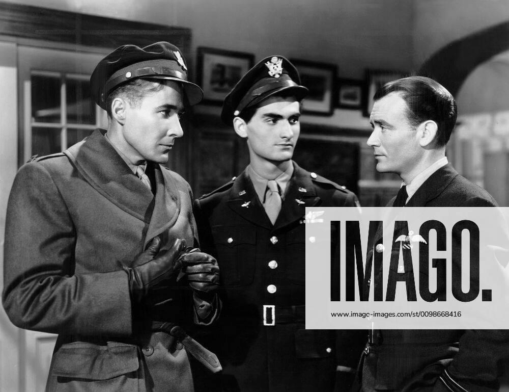 THE WAY TO THE STARS, from left, Douglass Montgomery, Bonar Colleano ...