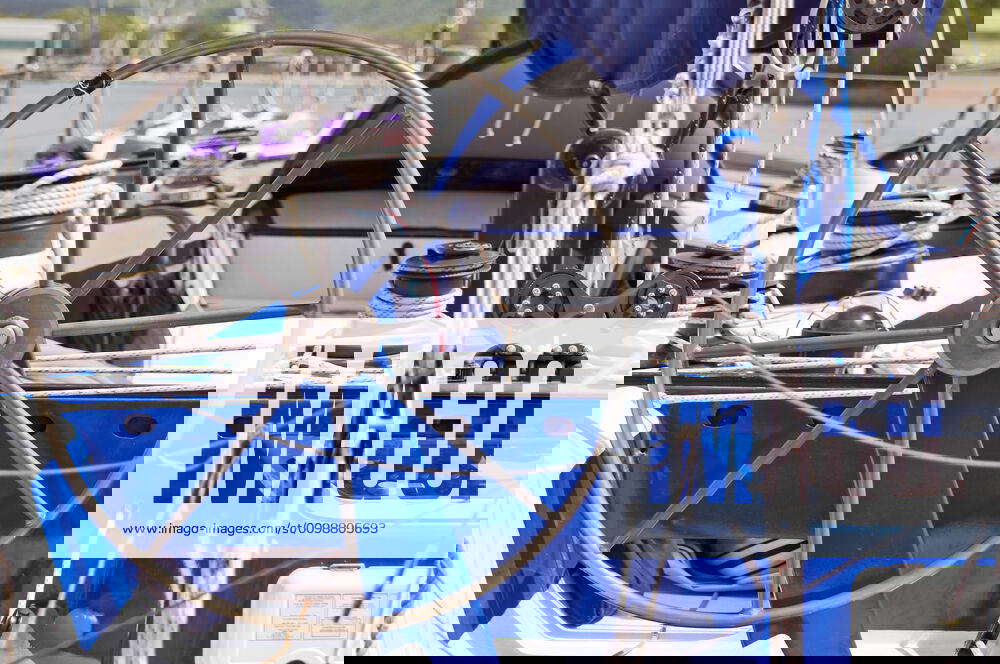 Rudder Detail of rudder, rigging and equipment tools on a