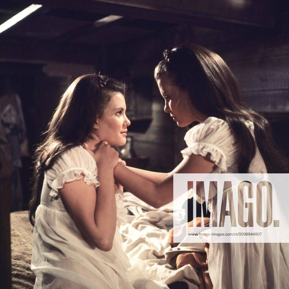 TWINS OF EVIL, from left: Mary Collinson, Madeleine Collinson