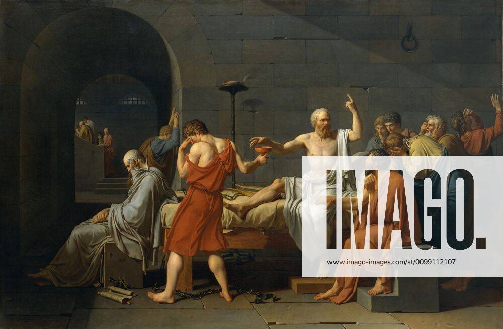 THE DEATH OF SOCRATES, by Jacques Louis David, 1787, French ...
