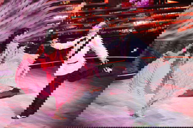 MOSCOW, RUSSIA - : Actor Pyotr Romanov and dancer Mariya Smolnikova ...