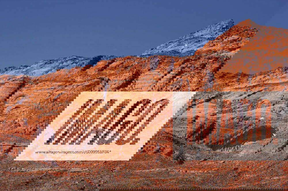 Red Rocks of Utah Red Rocks of Utah with Dramatic Blue Sky and Clouds