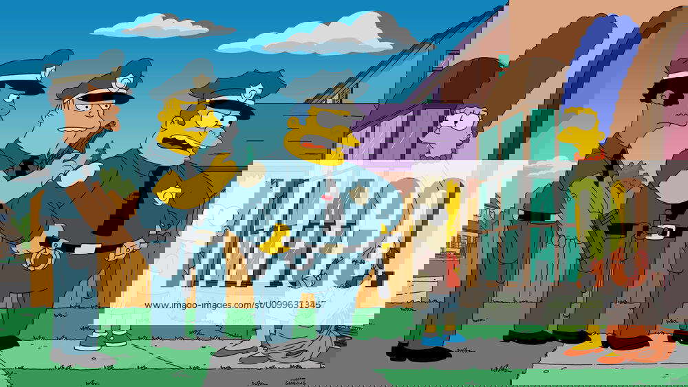 THE SIMPSONS, (from left): Lou, Eddie, Chief Clancy Wiggum, Bart ...