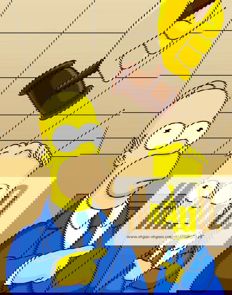 THE SIMPSONS, Homer & Bart, in court, 1989-present. TM and Copyright ...