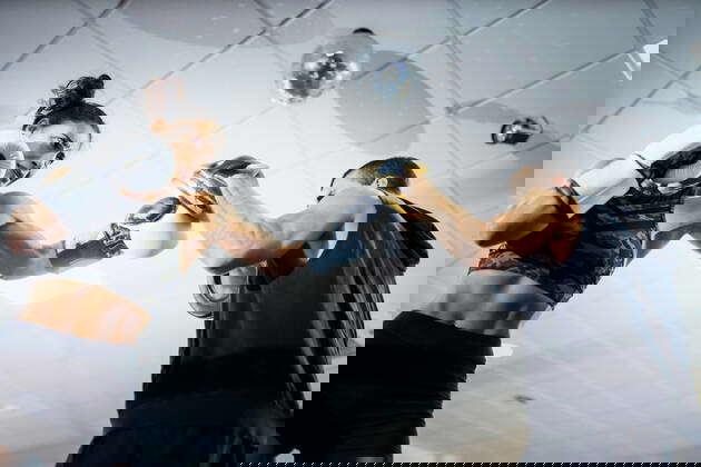 Female boxer sparring with her coach in gym model released Symbolfoto ...