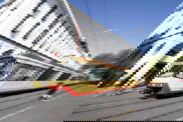 S Bahn of line 1 of AVG Albtal Verkehrsgesellschaft and KVV Karlsruher ...