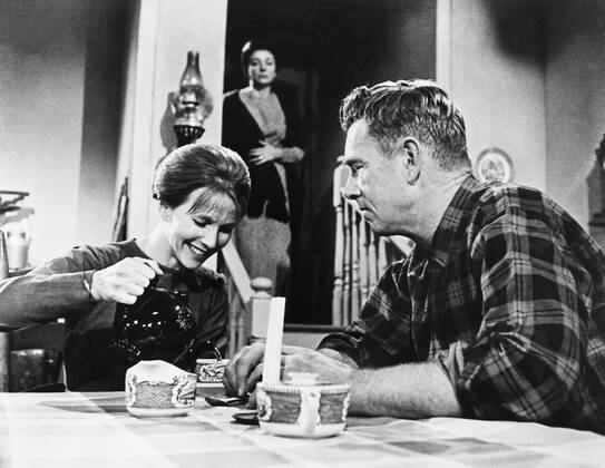 THE DUPONT SHOW OF THE MONTH, from left: Julie Harris, Benedict Herrman ...