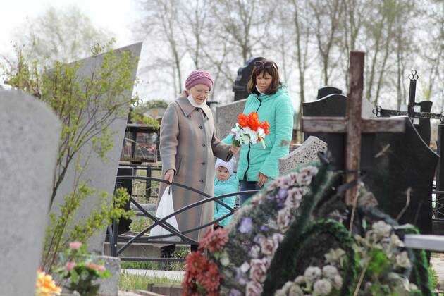 Radonitsa celebrated during the pandemia outbreak in Mohylev, Belarus ...