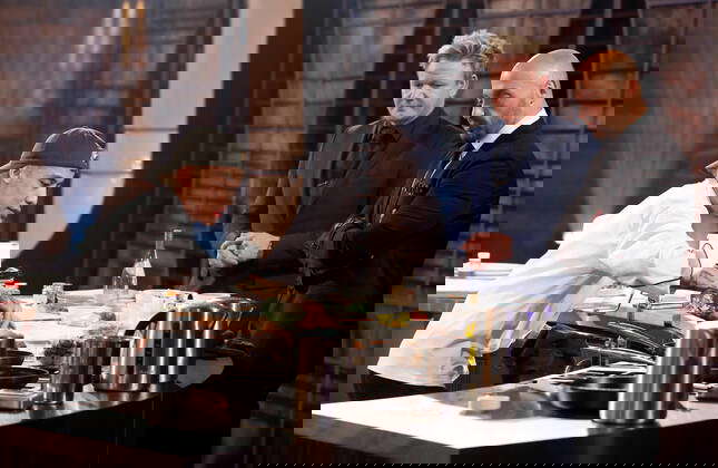 MASTERCHEF, l-r: Dino Angelo Luciano, Eboni Henry, Jason Wang in The ...