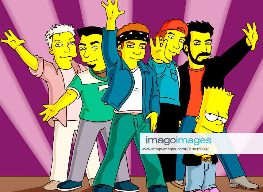 THE SIMPSONS, Animated N Sync (l to r: Lance Bass, Chris Kirkpatrick ...