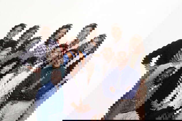 SUPERHUMAN SAMURAI SYBER-SQUAD, standing rear from left: Diana Bellamy ...