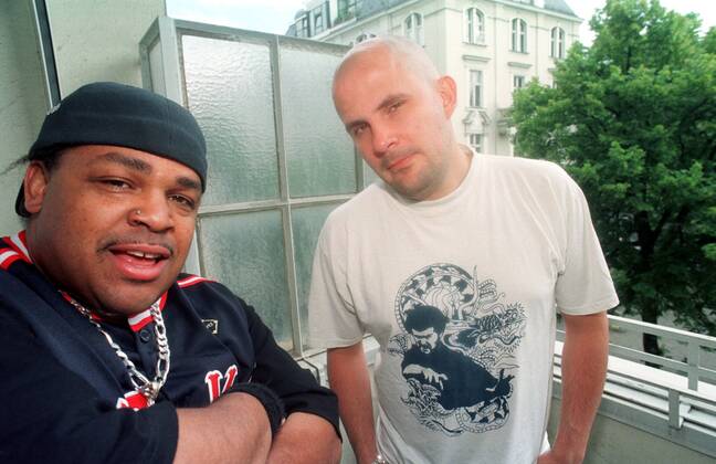 01 Portrait 99 Mr X Mr Y, New World Order, group photo, from left Dj ...