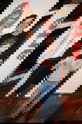 134 Ninon Held with husband Uwe Bohm and child attends the ARTE ...