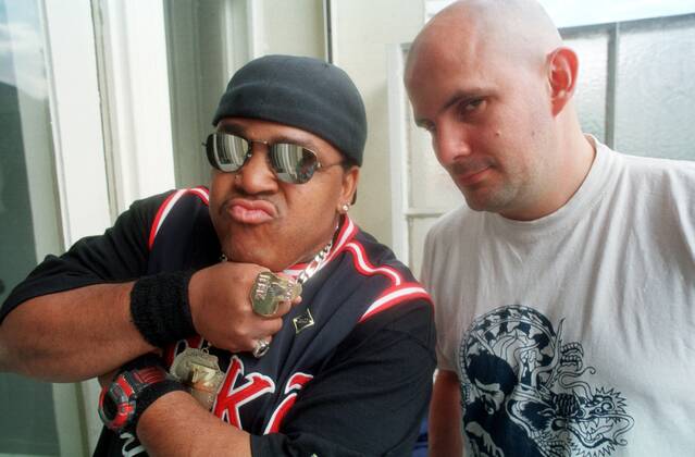 01 Portrait 99 Mr X Mr Y, New World Order, group photo, from left Dj ...