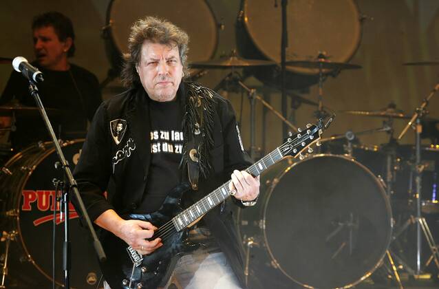 19 Concert Puhdys, guitarist Dieter Quaster Hertrampf, singer Dieter ...
