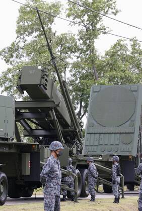 PAC-3 interceptor drill by Japan Self-Defense Forces Japan Air Self ...