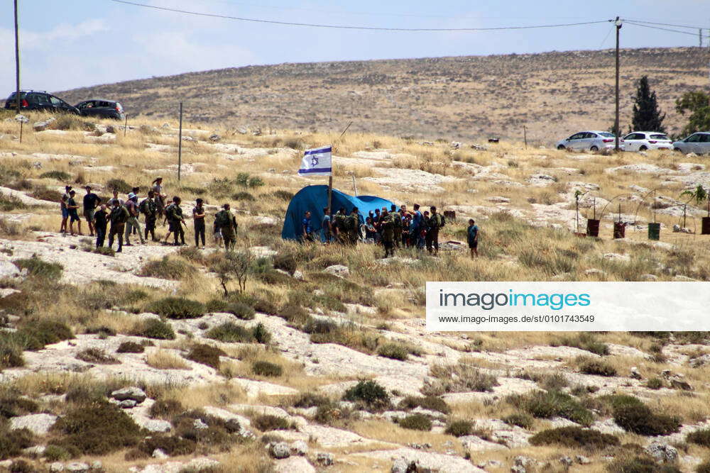 June 19, 2020, Hebron, West Bank, Palestinian Territory: Israeli flag ...