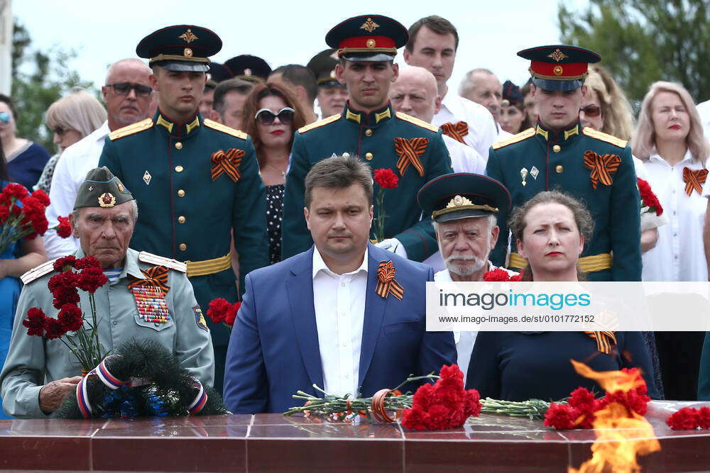 YALTA, RUSSIA - : Yalta s Head Konstantin Shimanovsky attends a rally ...