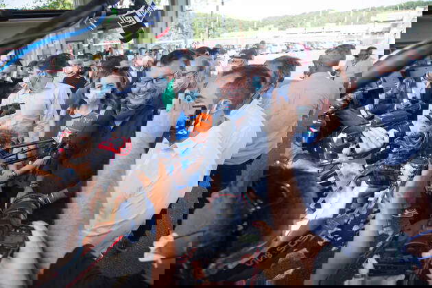 Matteo Salvini visits Atac bus depot in Rome Lega Nord leader Matteo ...