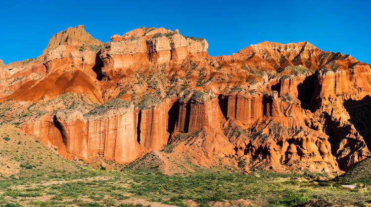 Red Rocks of Utah Red Rocks of Utah with Dramatic Blue Sky and Clouds
