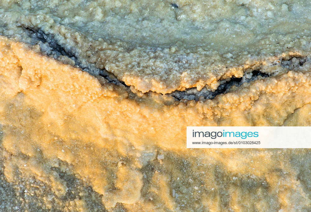 Crust of rock salt on Assale salt lake, Lake Assale, located more than ...