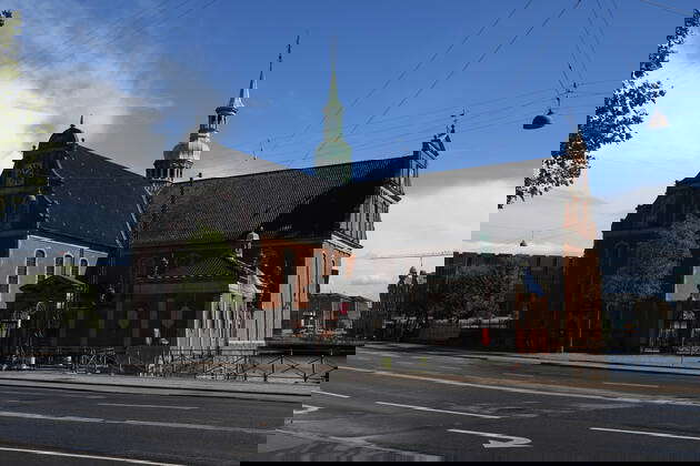 Copenhagen, Denmark, 23 August 2020, Holmen kirke or Holmen church is ...