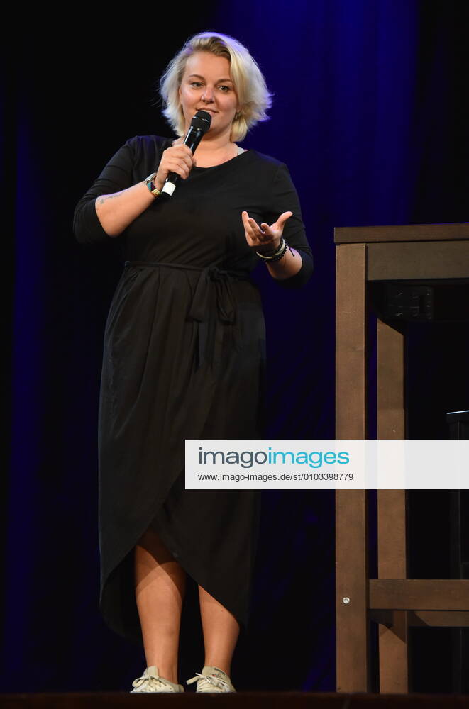 Singer Nicole Kempermann from Bnd Kempers Finest poses at the presentation of the autumn programme