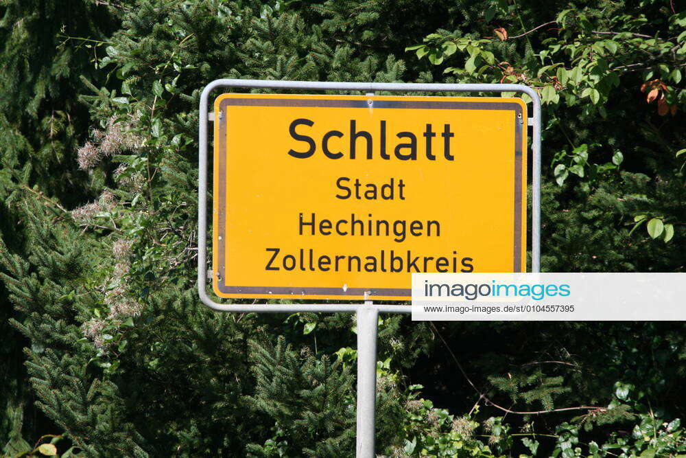 Ortsschild Schlatt, Stadt Hechingen. Baden Württemberg Ortsschild ...