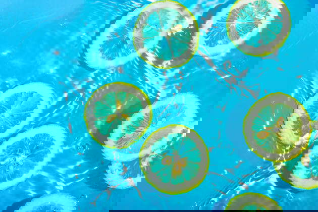 Summer ice crystal clear ripples of lemonade