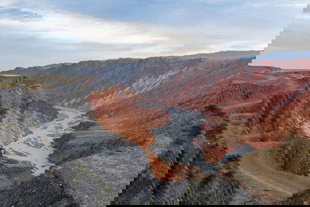 Andihai Grand Canyon, Yili Prefecture, Xinjiang. Located on the ...