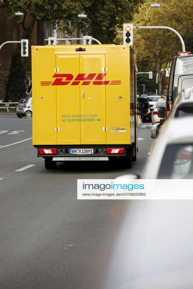 13 10 2020 Bochum DHL parcel delivery vehicle electric car stands in ...