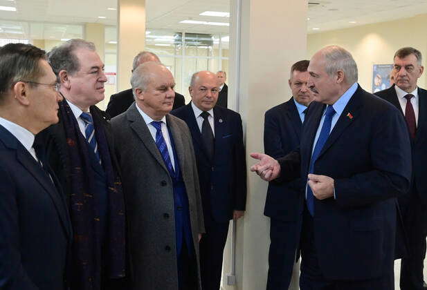 GRODNO REGION, BELARUS – : Rosatom CEO Alexei Likhachev, Belarusian ...