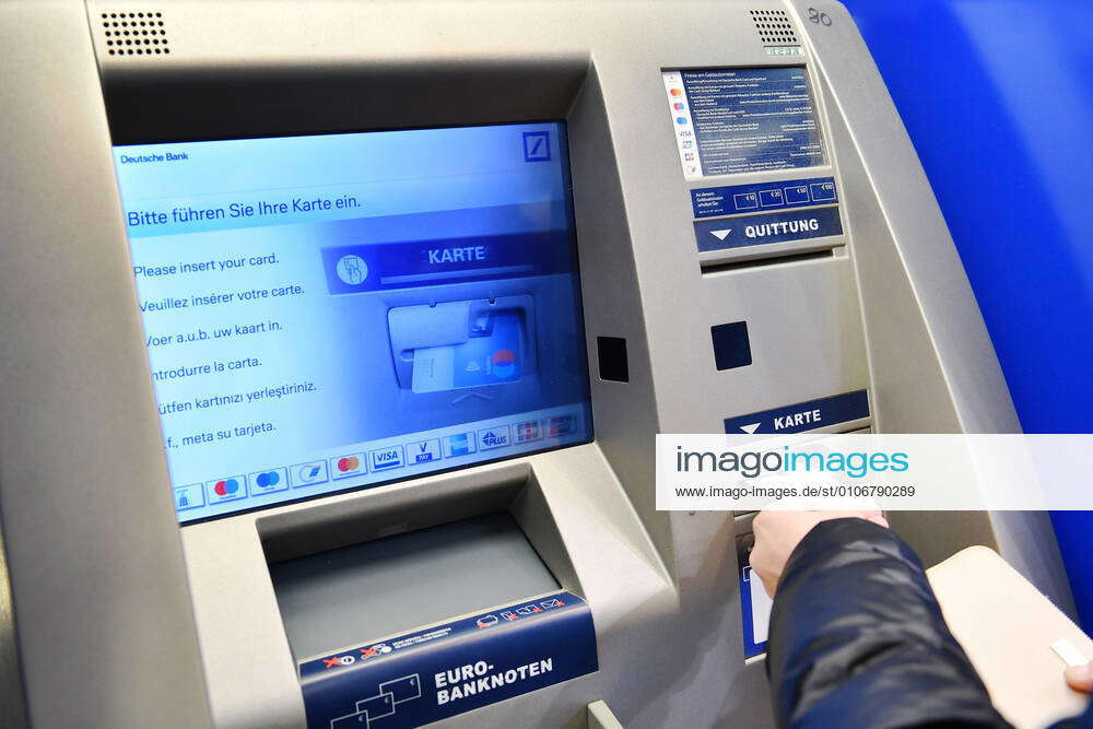 Cash dispenser Deutsche Bank, cash withdrawal, ATM, cash dispenser GAA ...