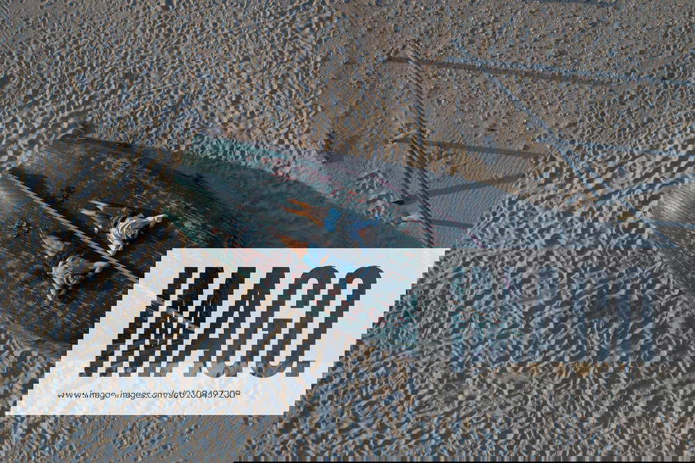 Drone view full body faceless couple in casual summer wear relaxing ...