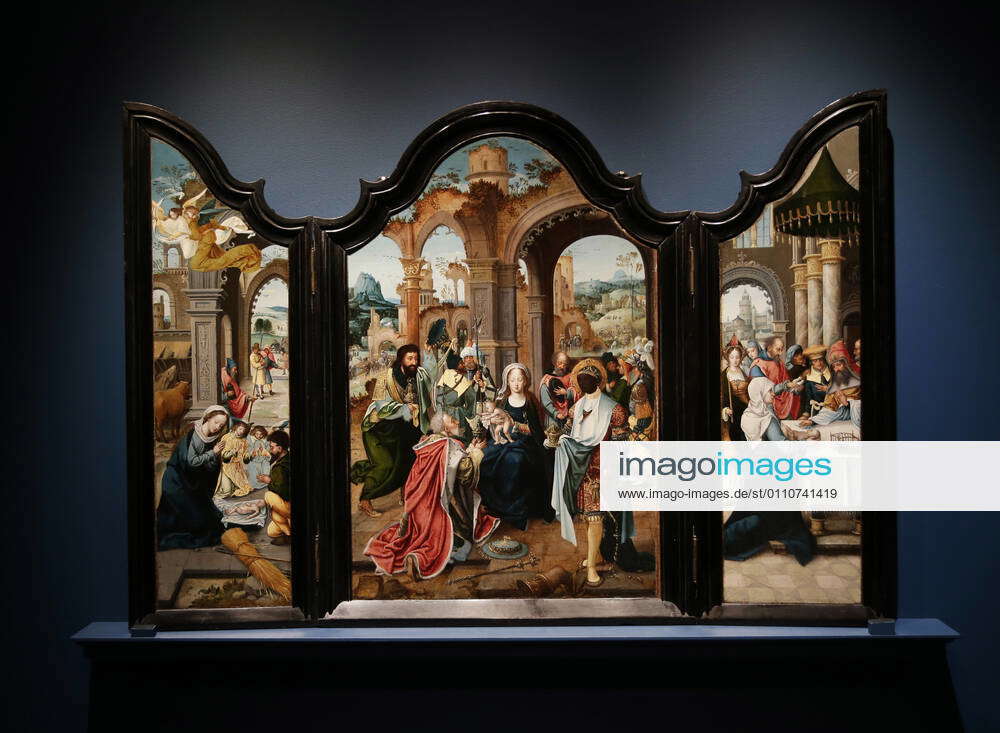 A triptych: The Nativity, The Adoration of the Magi, The Presentation in the Temple by Pieter