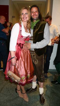 Leading actress Diana Amft with husband Arne Regul at the party at the ...