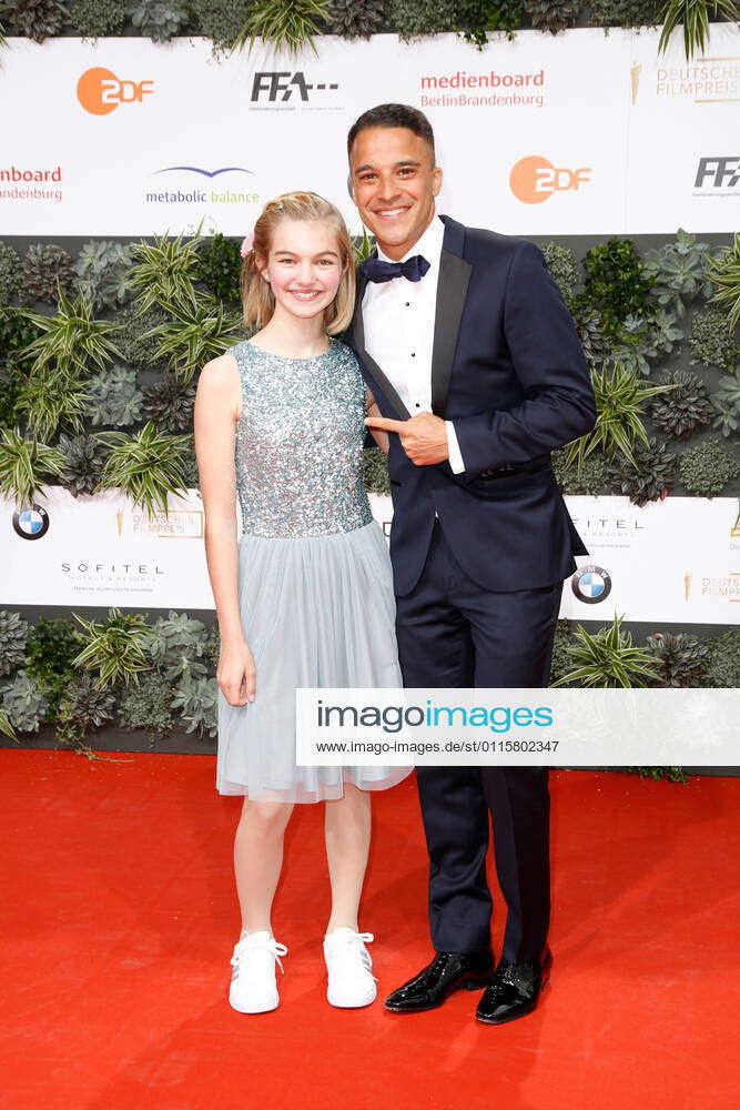 Luna Marie Maxeiner with Kostja Ullmann on the red carpet at the Lola ...