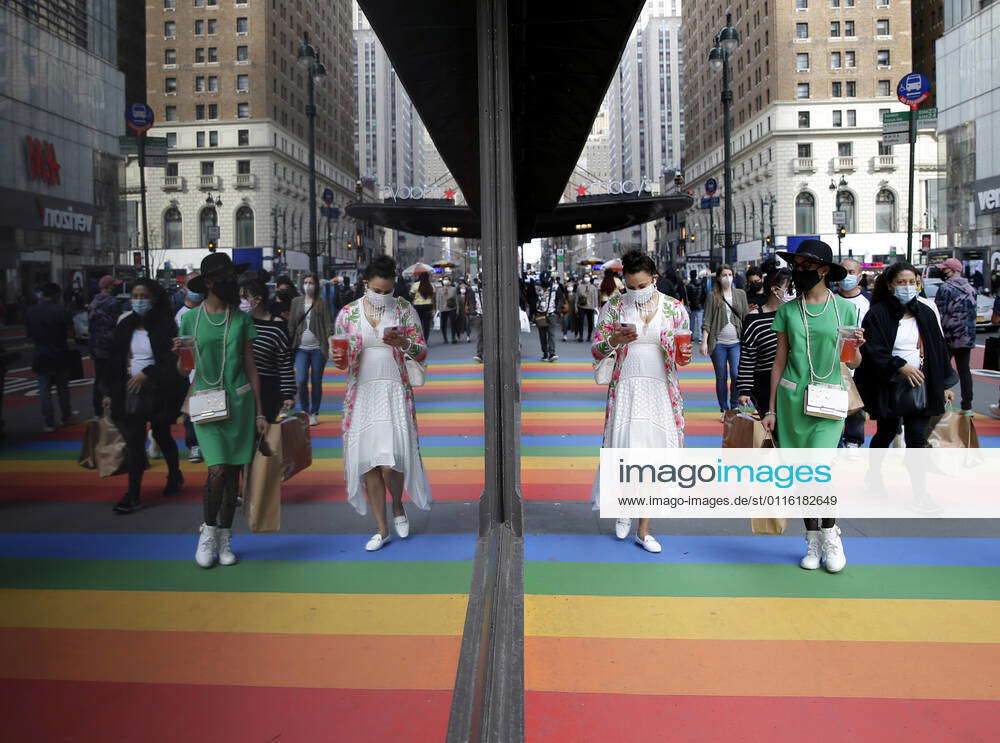 Colorful Pedestrian Sidewalks