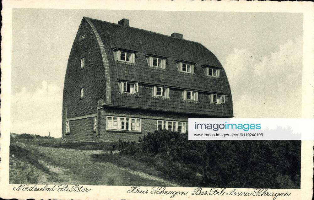 St Peter Ording,View of the house Schragen, Anna