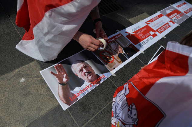 Protest For Free Belarus In Dublin Members of the local Belarusian ...