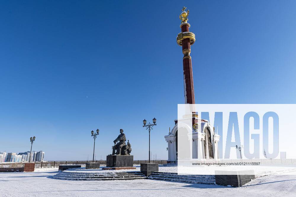 Pyotr Beketov Monument, Yakutsk, Republic of Sakha, Russia, Europe
