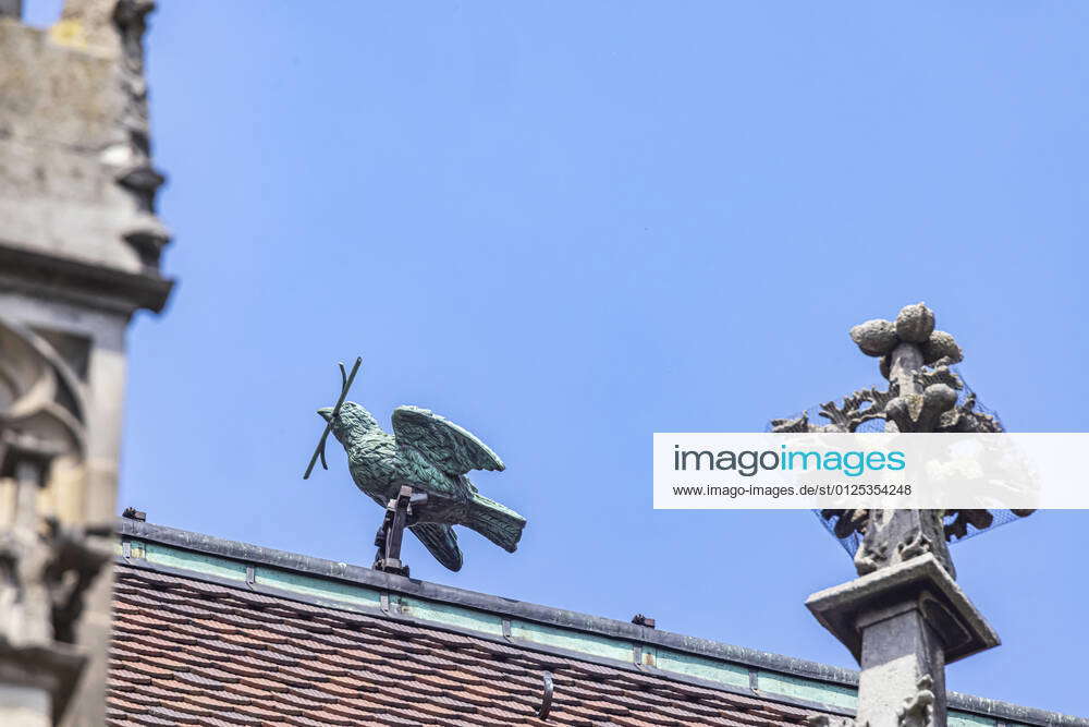 The sparrow on the roof of Ulm Cathedral is a symbol of the city of Ulm ...