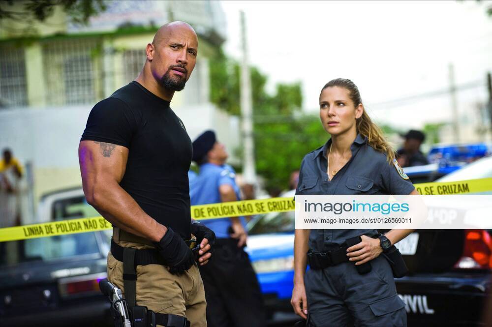 Dwayne Johnson & Elsa Pataky Characters: Hobbs, Elena Neves Film: Fast ...