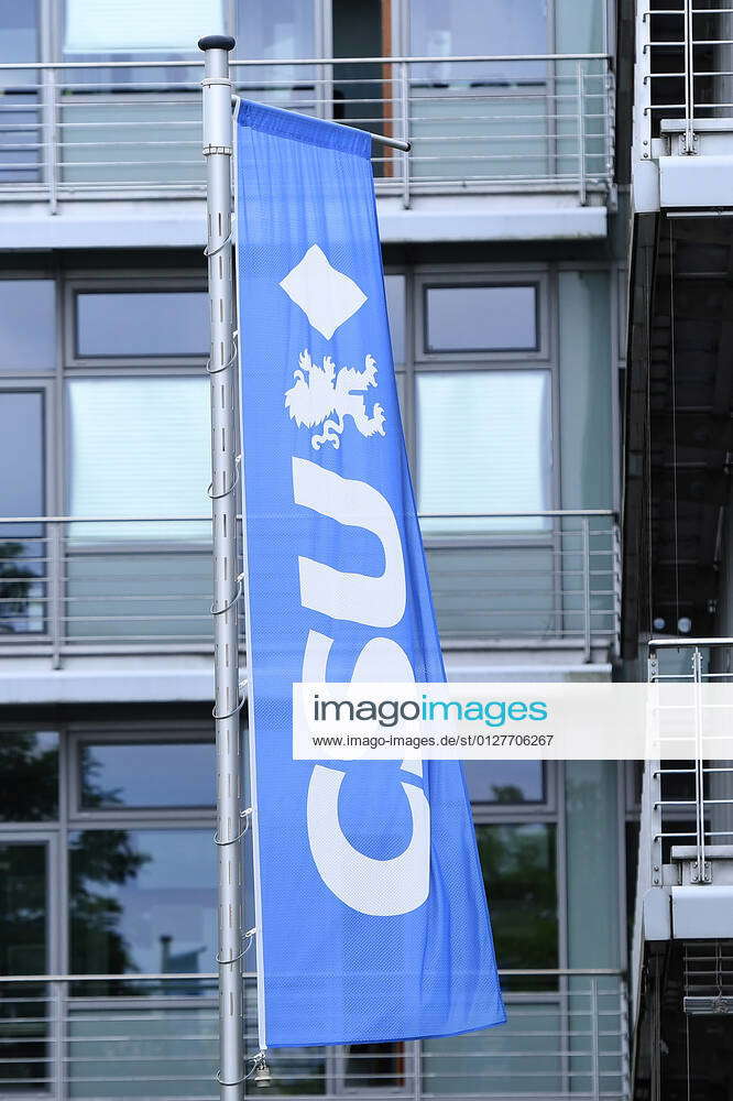 CSU party headquarters on 29 07 2021 in Munich CSU flag in front of the ...